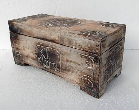 Plantation Designs Unusual Hand Carved Elephant Trunk Elephant chest ...