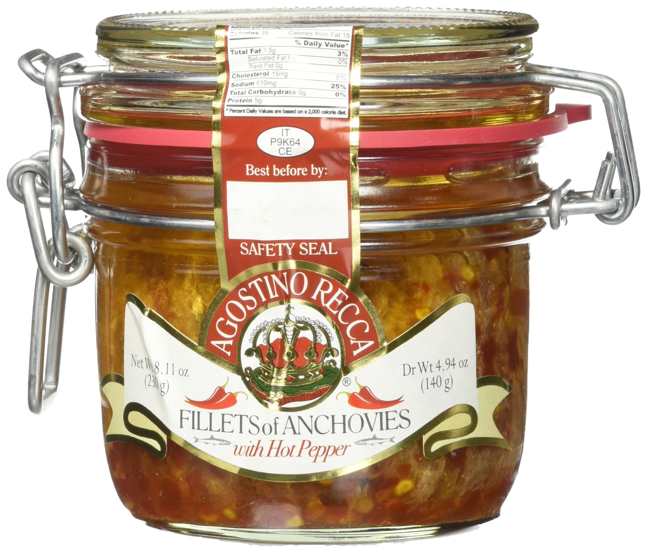 Amazon.com : IASA Acciughette Piccanti Spicy Anchovies with Red Pepper ...