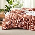 Amazon.com: Bedsure Duvet Cover Full Size - Reversible Terracotta Duvet ...
