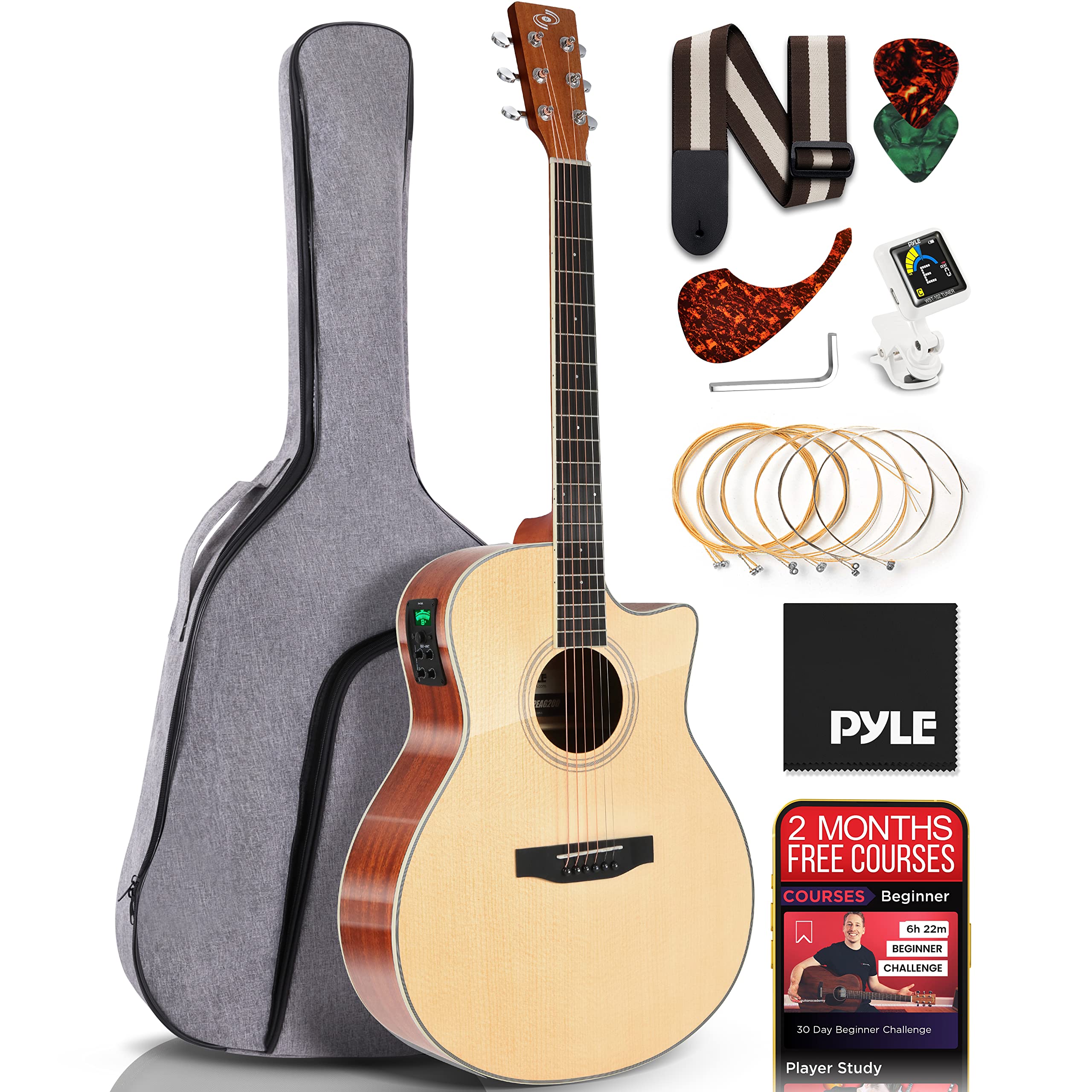 Mua Premium Electric Acoustic Guitar Kit, Spruce Top and Mahogany Sides ...