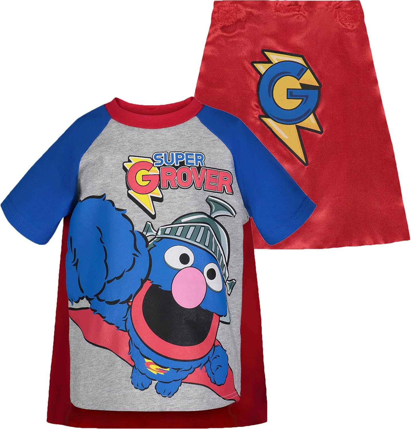 Amazon.com: Sesame Street Super Grover Toddler Boys' Caped T-Shirt ...