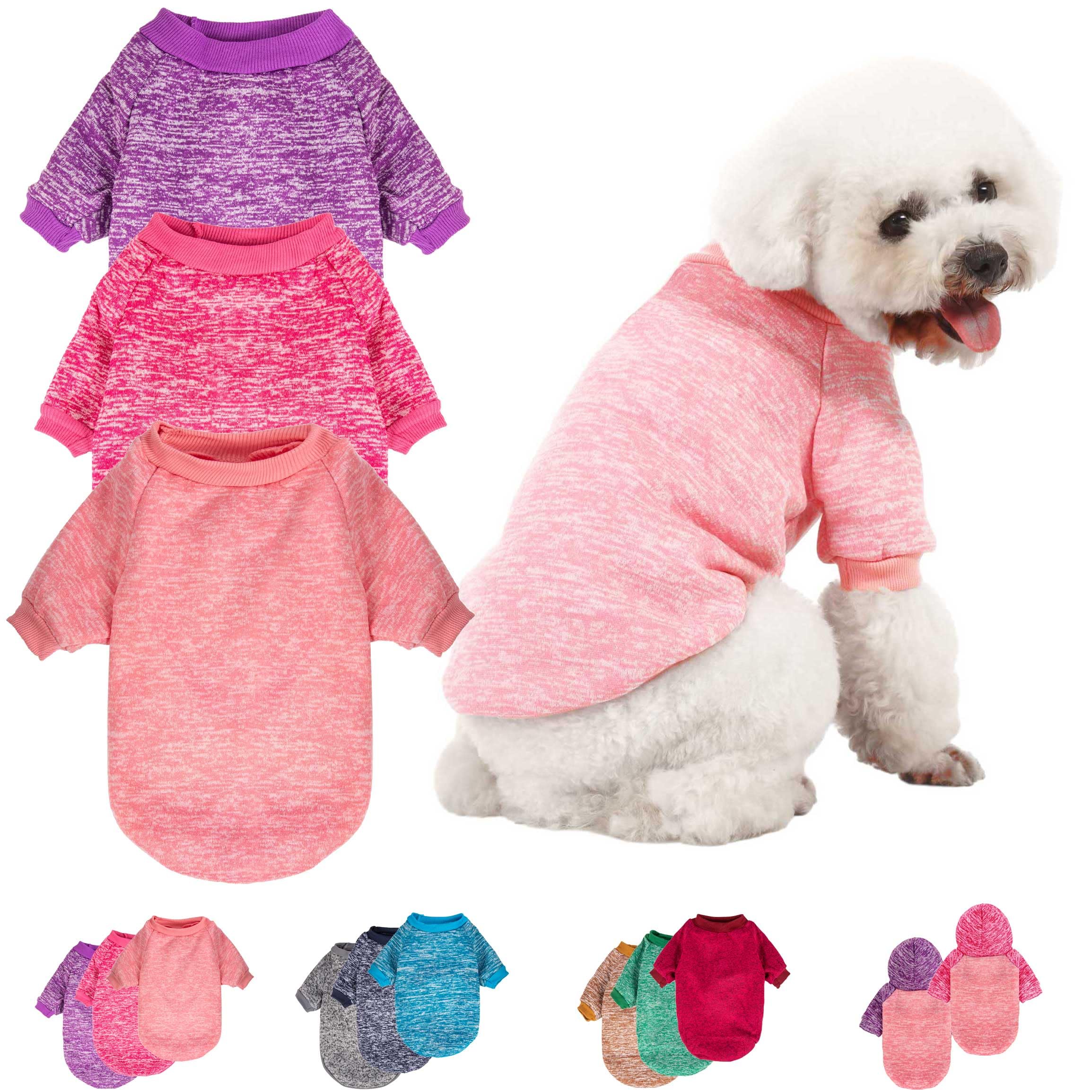 MOIRIG 3 Pack Dog Sweater, Dog Sweaters for Small Dogs, Warm Soft Pet ...