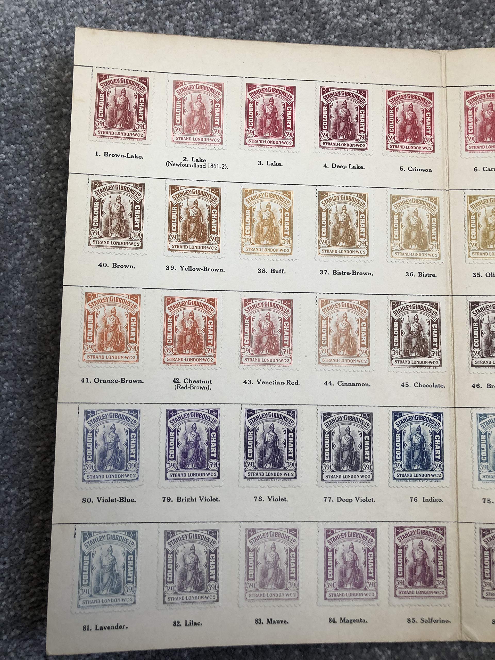 New color New Stanley Gibbons Postage Stamp Philatelic Color Key Guide ...