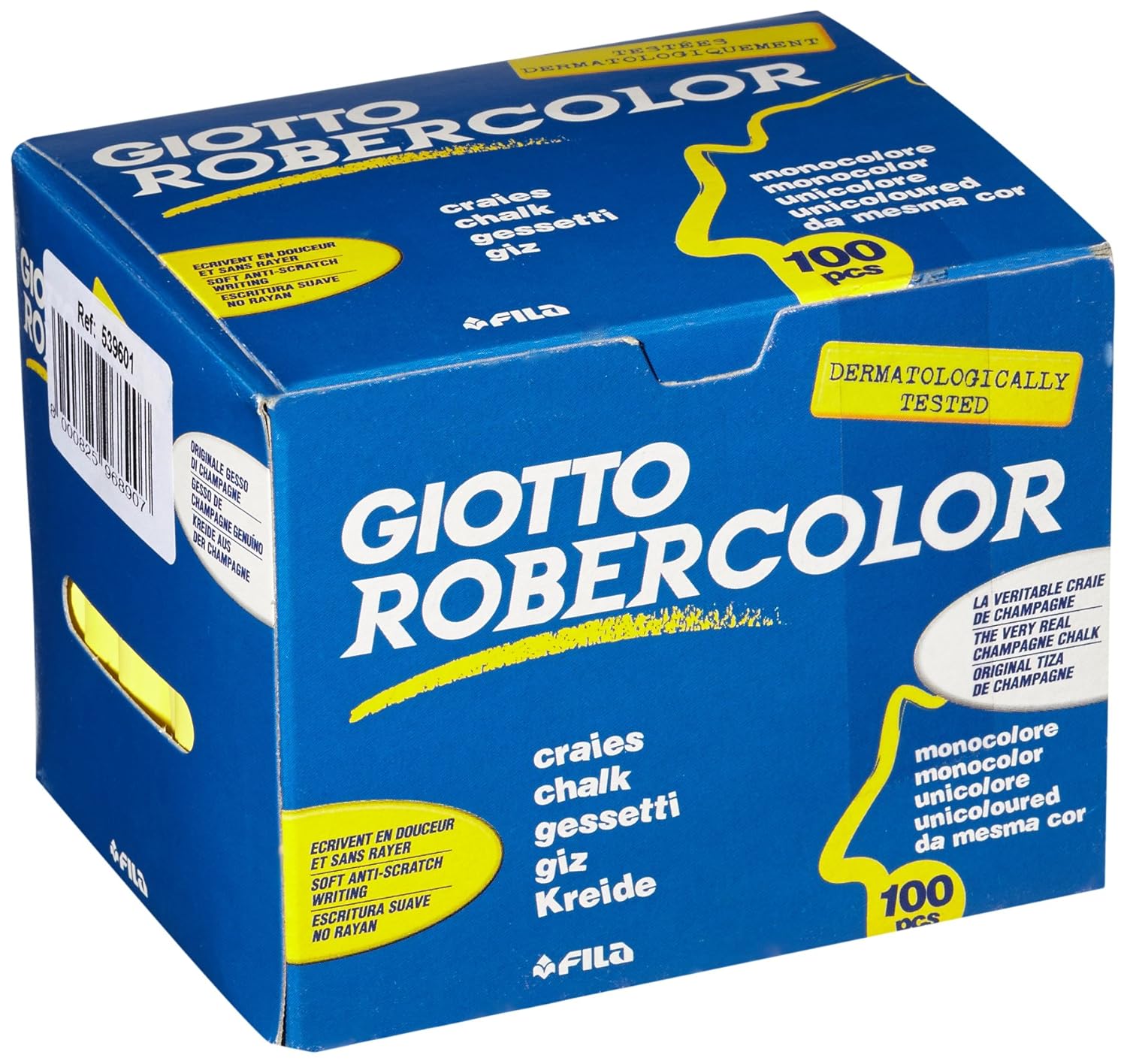Giotto Robercolor Chalks Yellow 100 Box: Amazon.co.uk: Business ...