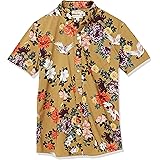 Amazon.com: Goodthreads Men's Slim-Fit Short-Sleeve Printed Poplin ...