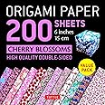 Origami Paper 200 sheets Cherry Blossoms 6" (15 cm): Tuttle Publishing ...