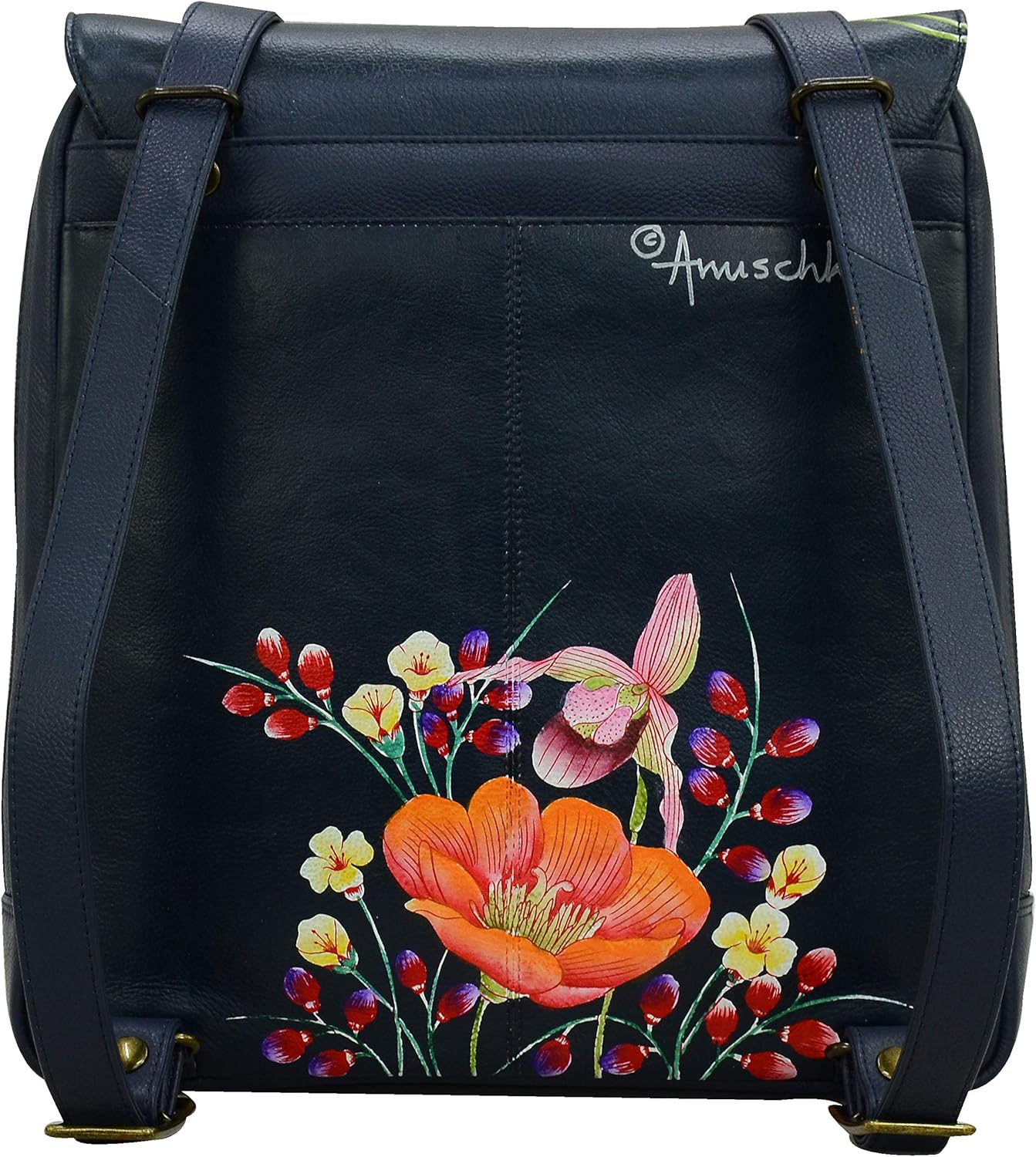 Anuschka Women’s Genuine Leather Large Convertible Flap Backpack |Hand ...
