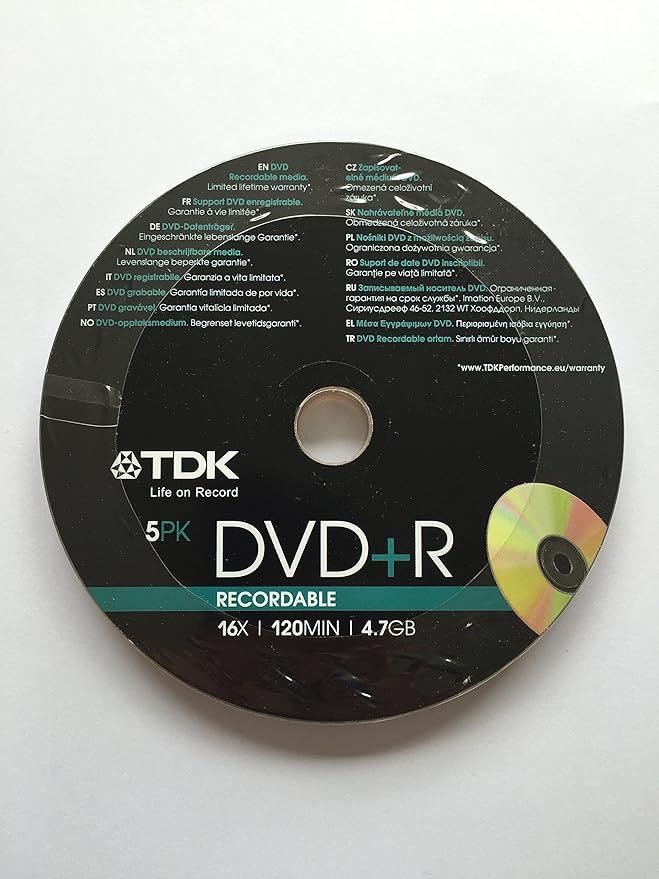 TDK DVD+R 4.7GB 120 MINUTE 16X SPEED RECORDABLE BLANK: Amazon.co.uk: Electronics