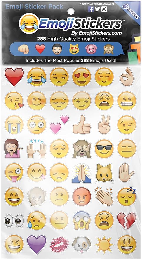 Emojistickers Most Popular Emojis, 288 Pack: Amazon.ca: Home & Kitchen