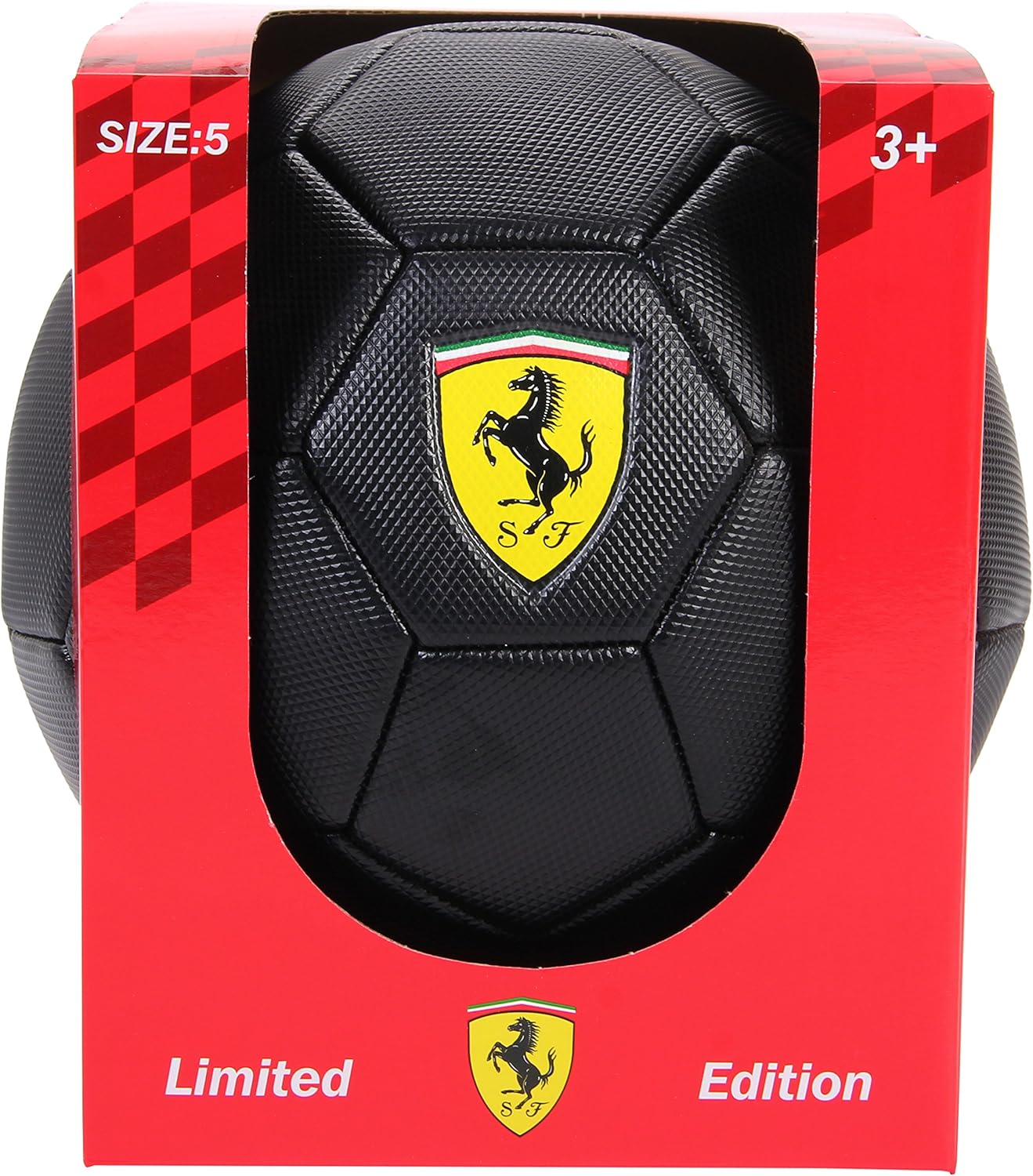 Amazon.com : Ferrari No. 5 Soccer Ball, Black : Sports & Outdoors