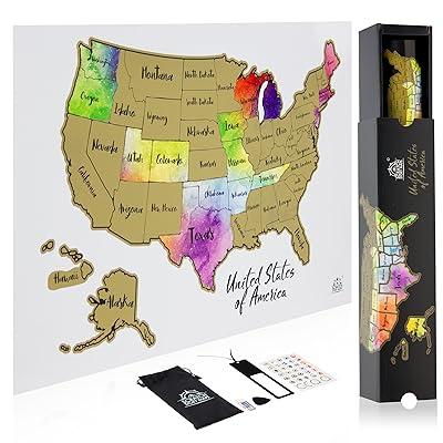 Watercolor Scratch Off Map of the United States - Nepal | Ubuy