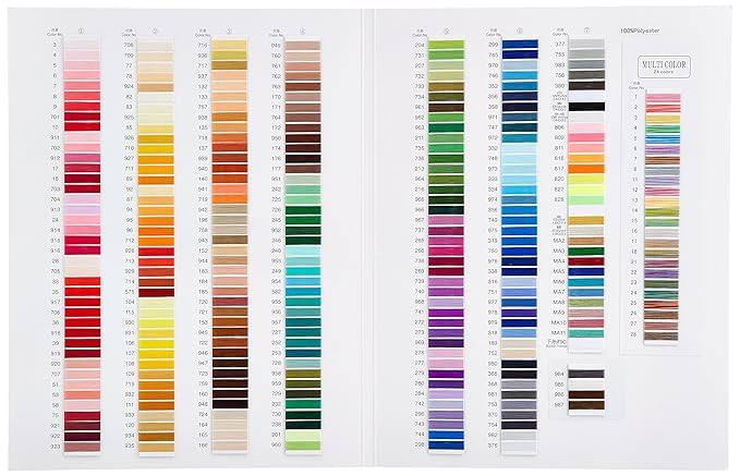 FUJIX (Fujix) King Star sewing machine embroidery thread swatch book ...