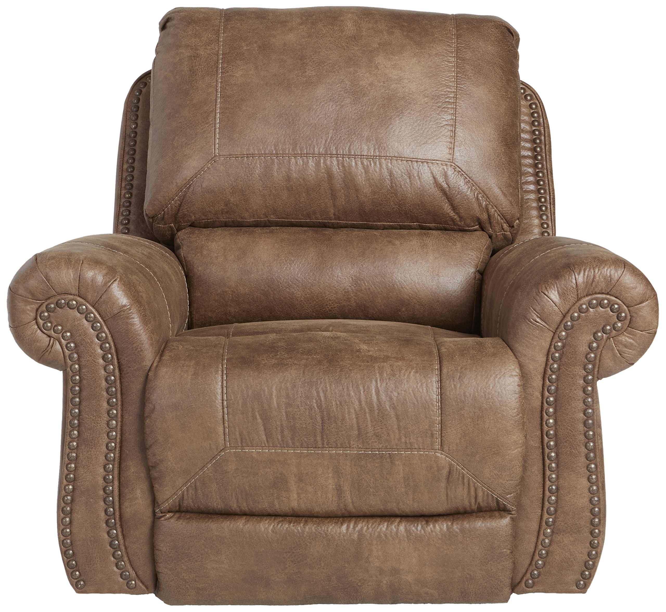 Larkinhurst Traditional Earth Rocker Recliner with Nailhead Trim