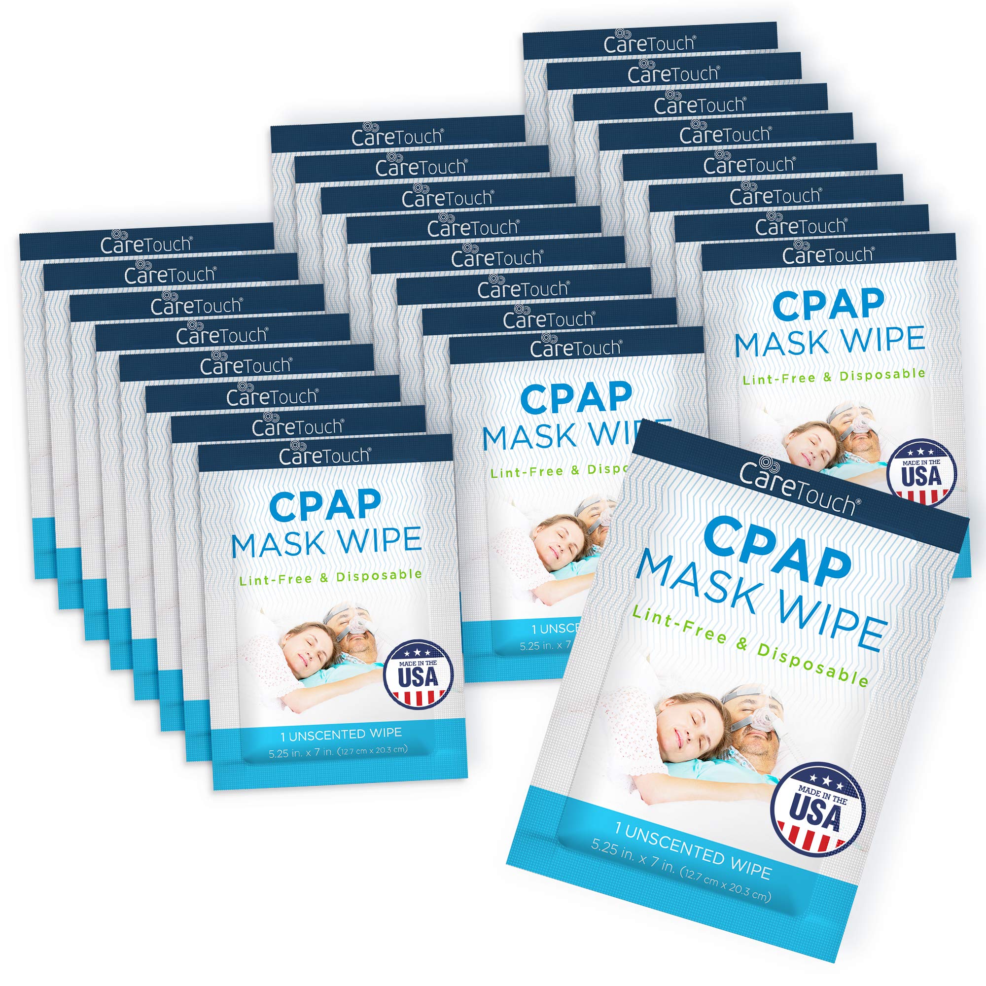 Care Touch CPAP Travel Mask Wipes - 40 Individually Wrapped CPAP Wipes ...