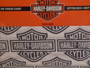 Amazon.com: Harley Davidson Motorcycle Sheet Sets Twin Size Sheets ...