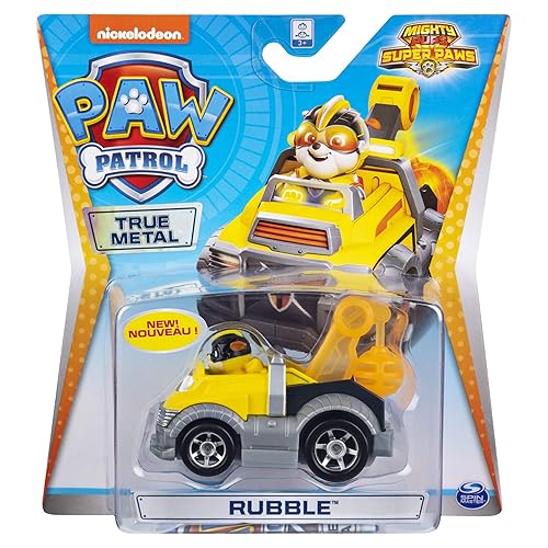 Rubble's Tow Truck Mighty Pups Paw Patrol Diecast Car 1:55 Scale in ...
