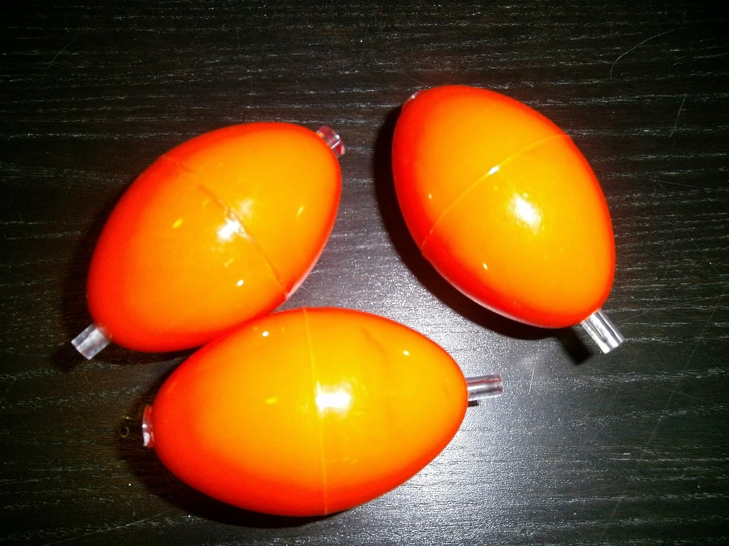 SET OF 3 OVAL IN-LINE BUBBLE FLOATS SMALL 30mm ORANGE Visarmaturen ...