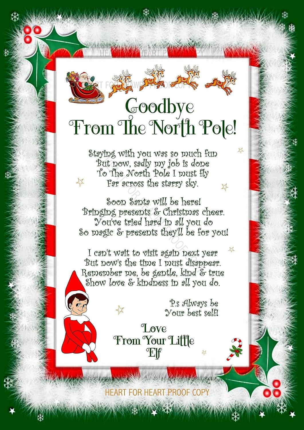 Best Templates Goodbye Elf On The Shelf Letter