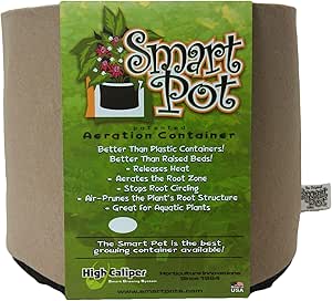 Amazon.com : Smart Pots 1-Gallon Smart Pot Soft-Sided Container, Tan ...