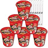 Amazon.com: Buldak Ramen Noodles - Carbonara Flavor - Cup 6 Pack ...