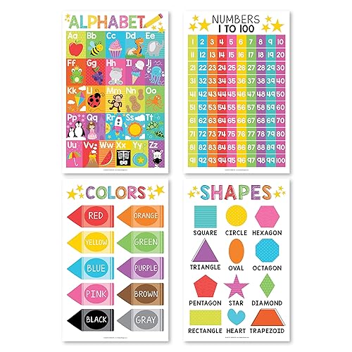 Hadley Designs 4 Alphabet, Count 1-100 Numbers, Colors, 2D 3D Shapes ...