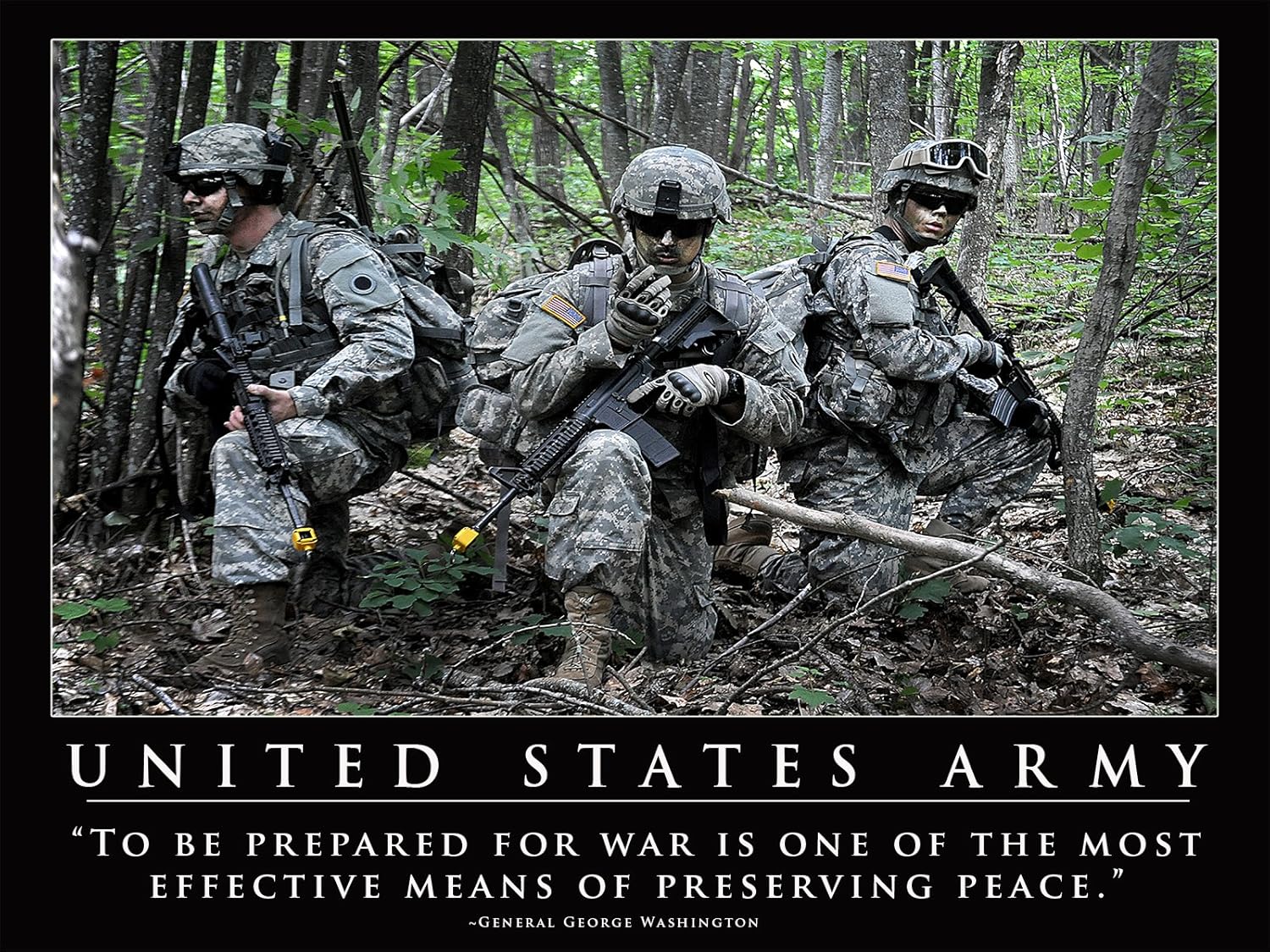 Amazon.com: Army Poster George Washington Quote Motivational Poster ...