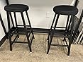 Amazon.com: Mr IRONSTONE Pub Height Bar Stools Set of 2, Rustic Brown ...