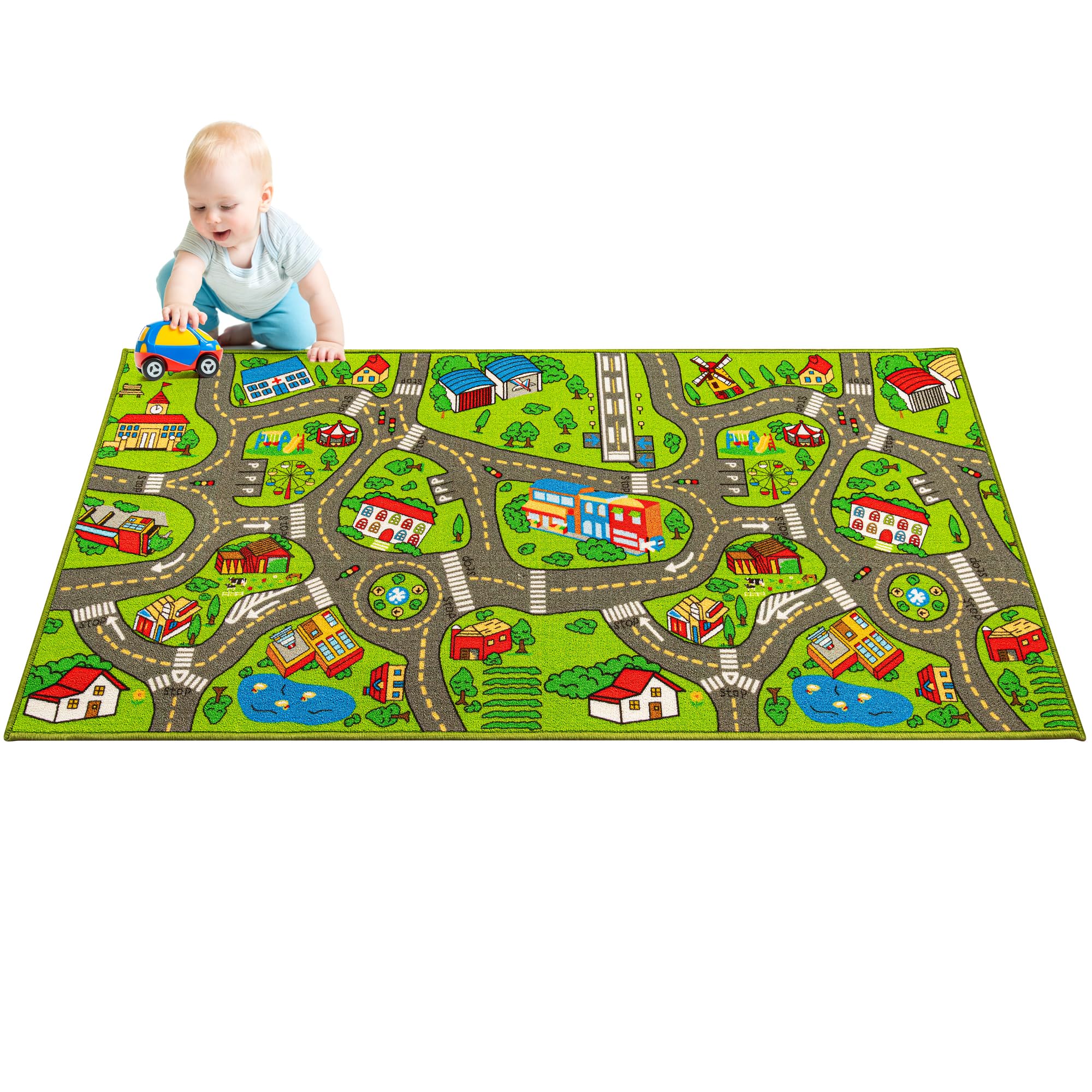 Kids Carpet Playmat City Life 3D Playroom Rug | 30 x 60 Inch Extra ...