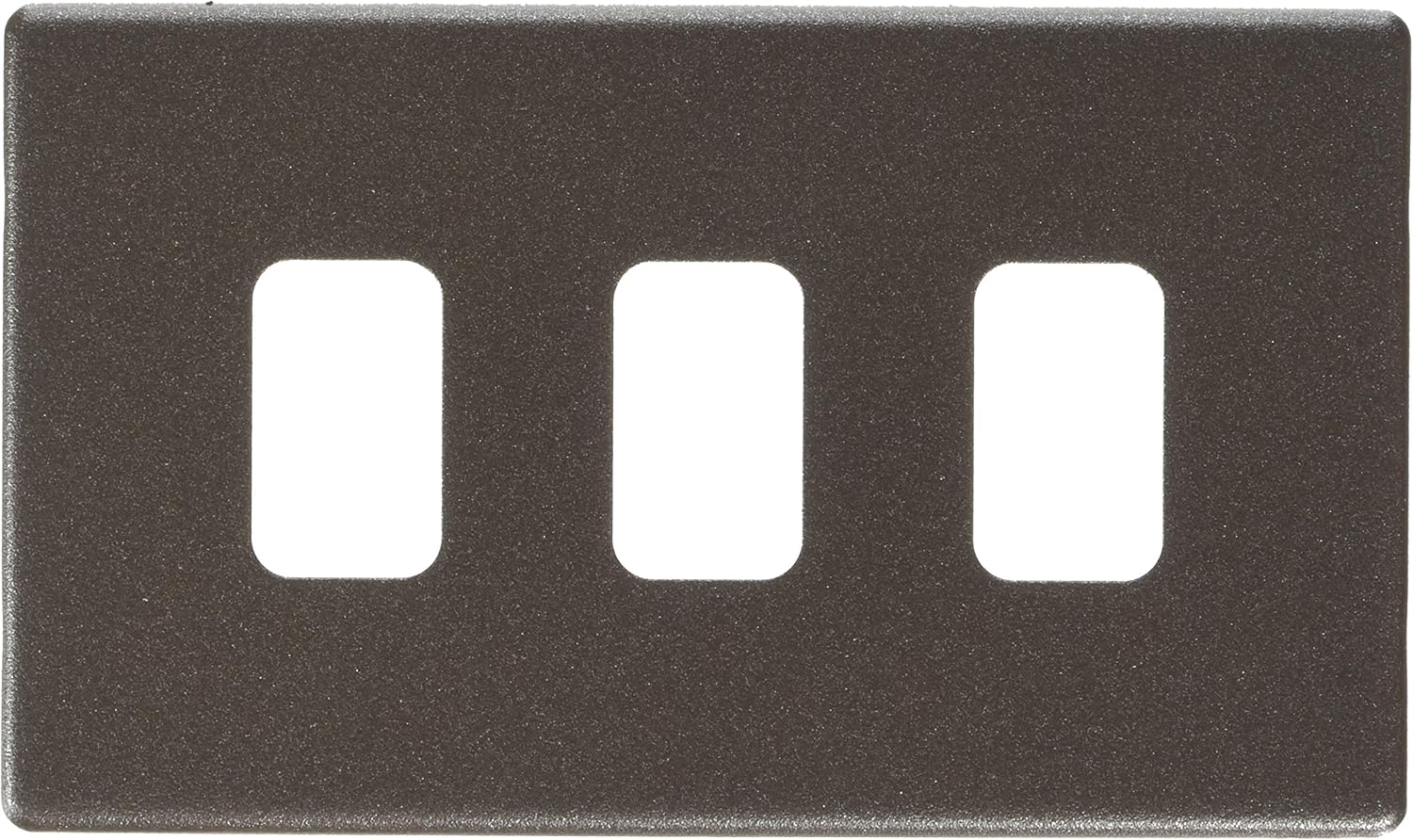 MK Aspect K24333TIR 3-Module Grid Frontplate – Textured Iron – BigaMart