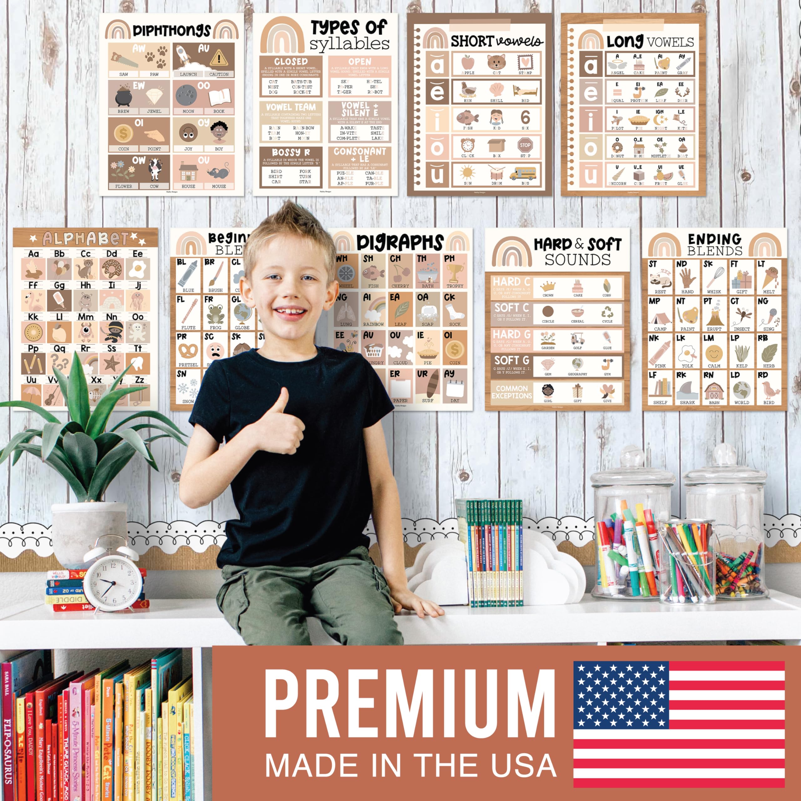 Mua 9 Boho Sound Wall Classroom Phonics Posters For Classroom Wall ...