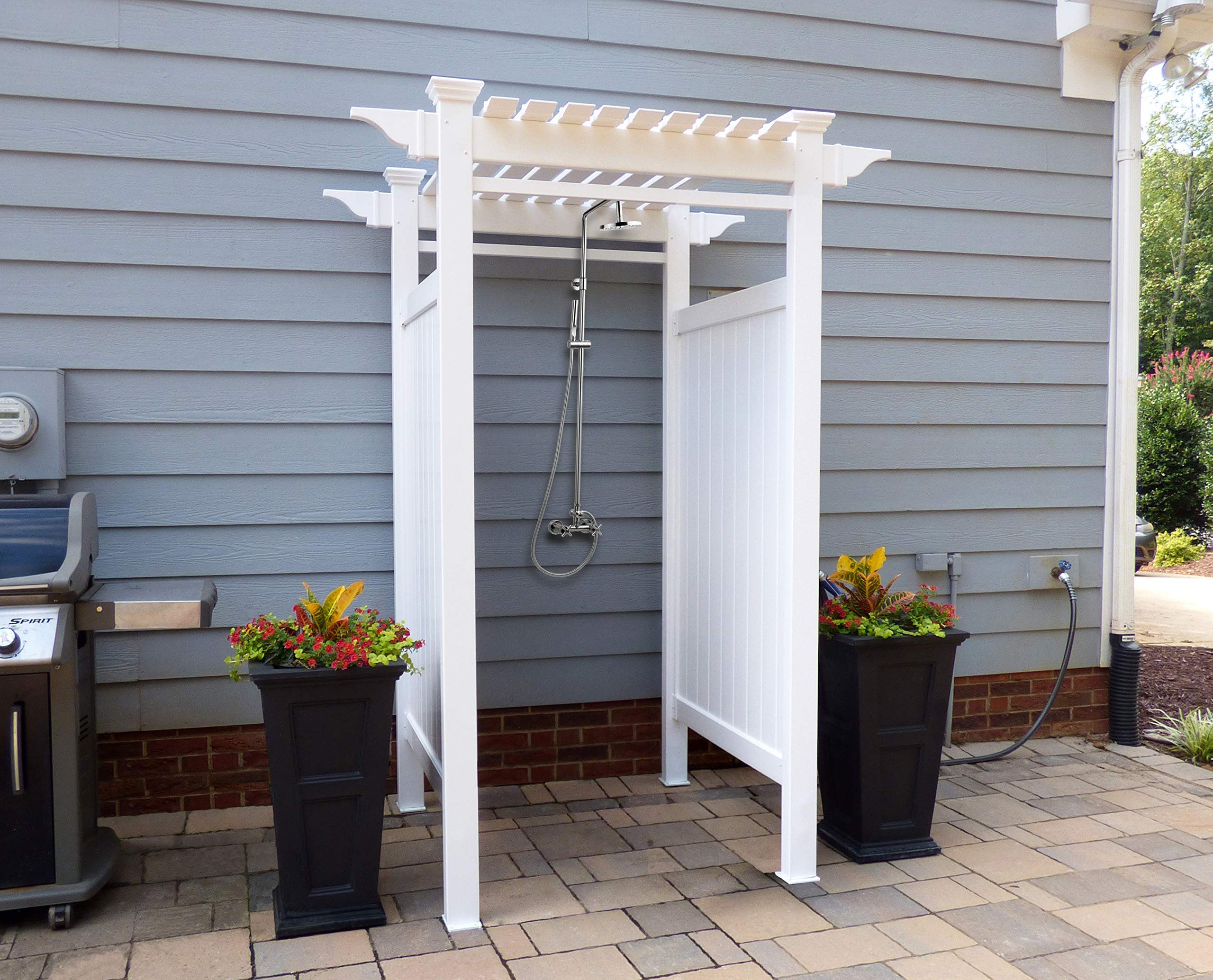 7.4ft H x 5.1ft W x 3.9ft L (1 Enclosure) Zippity Oceanside Outside ...