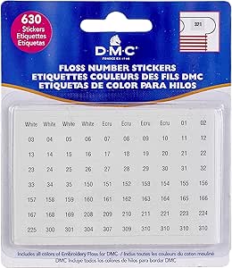 Amazon.com: DMC 6103 Floss Number Stickers, 630-Stickers: Arts, Crafts ...