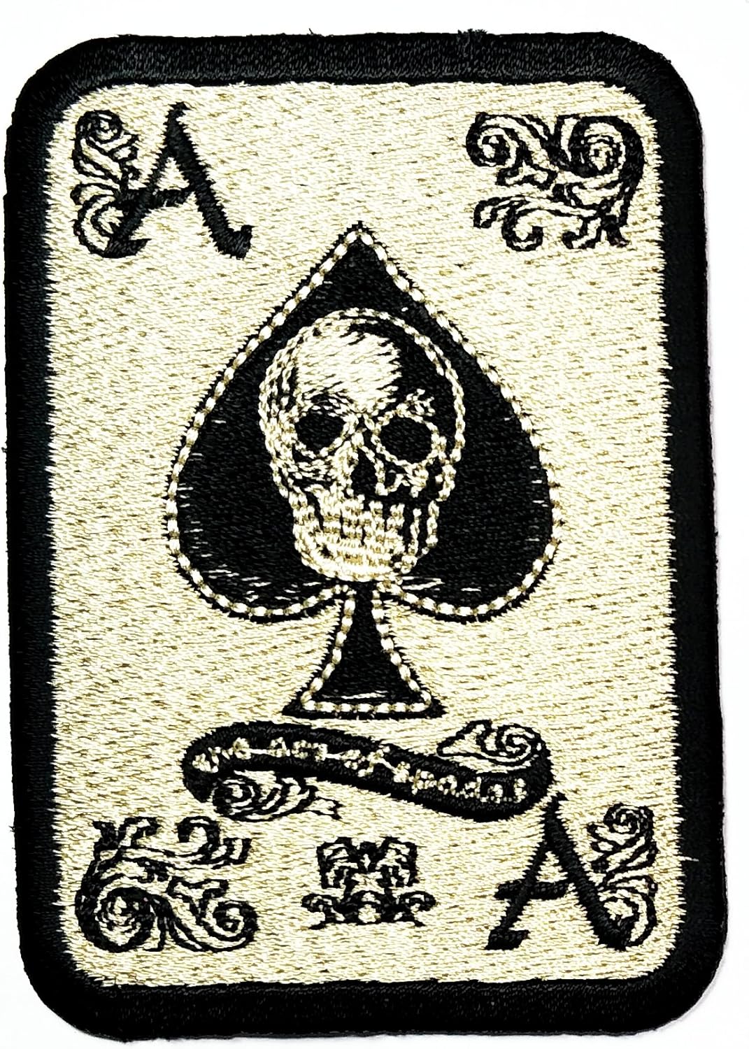 Amazon.com: HHO Spade Diamond Card Ace Card Logo Lucky Poker Iron Patch ...