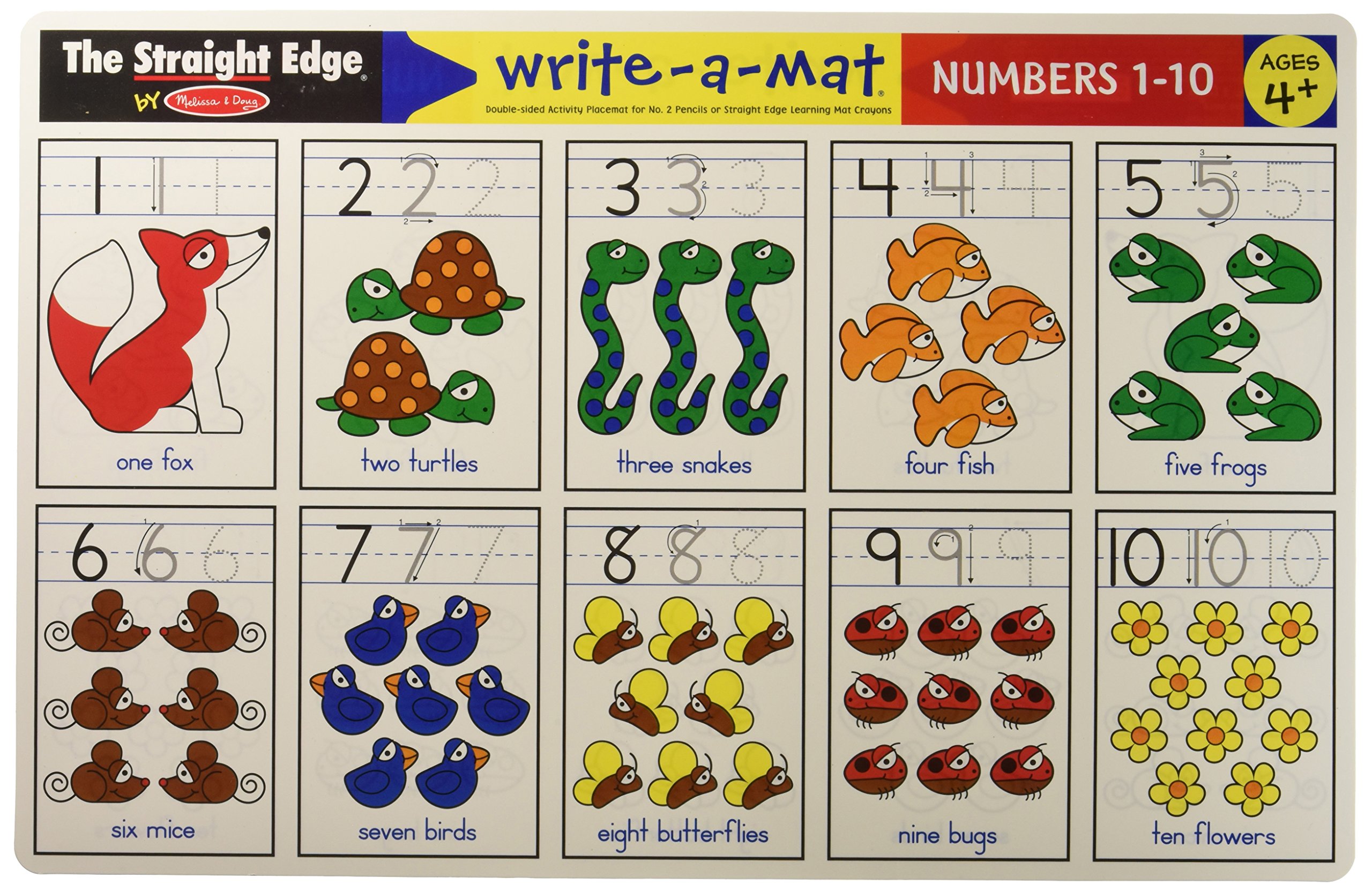 Buy Melissa & Doug Math Problems I Write-a-Mat w/ Crayon Bundle for ...