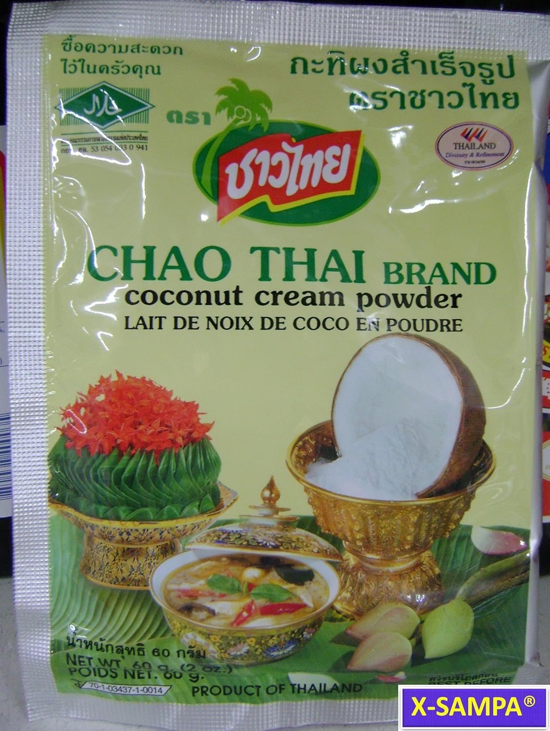 CHAO THAI Coconut Cream Powder " Chao Thai " Brand Aluminum Foil Sachet ...