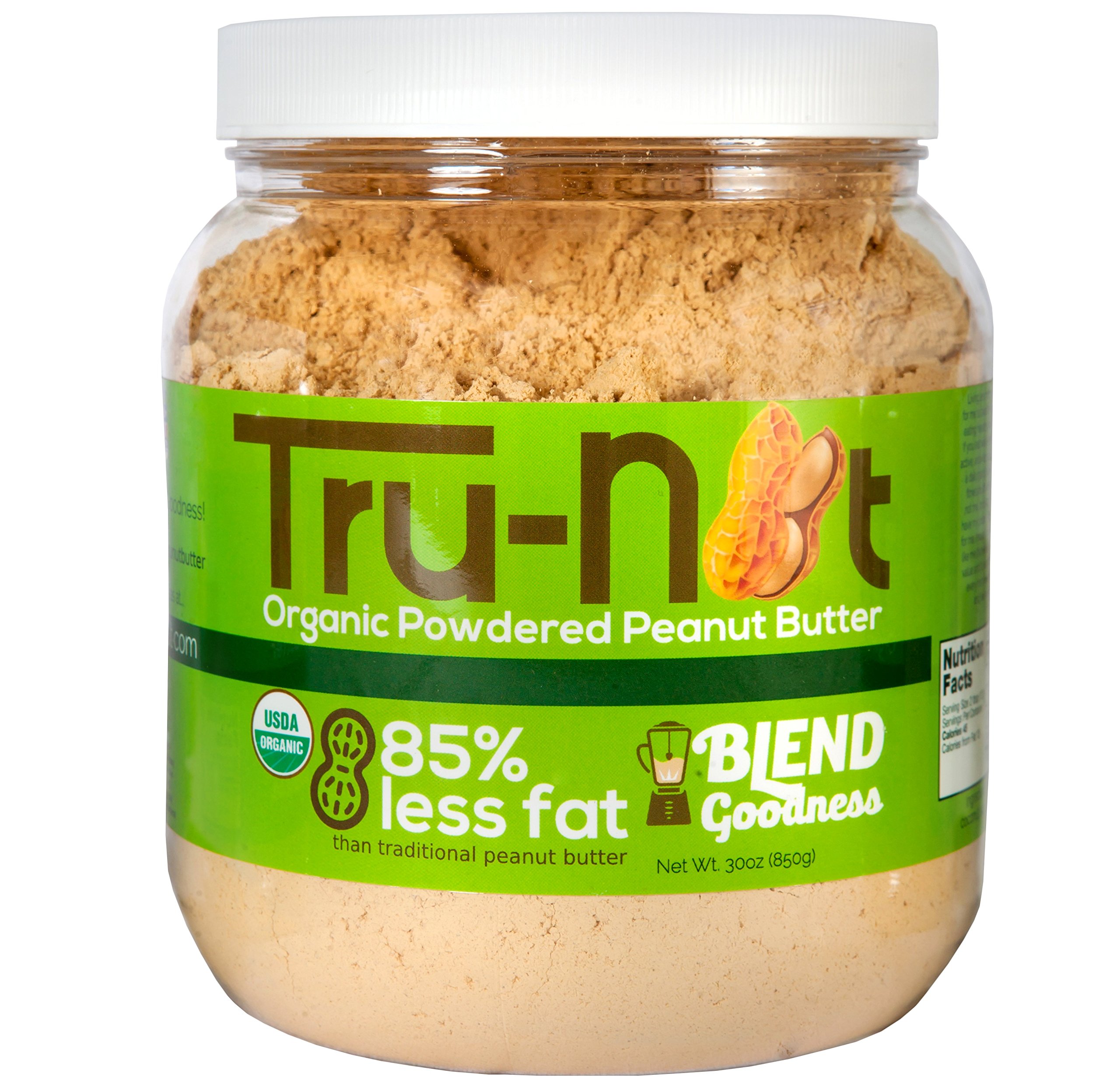 Amazon.com : Tru-Nut Organic Powdered Peanut Butter, Chocolate, 6.5 ...