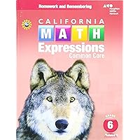 Homework and Remembering Workbook, Volume 2 Grade 6 (Houghton Mifflin Harcourt Math Expressions ...
