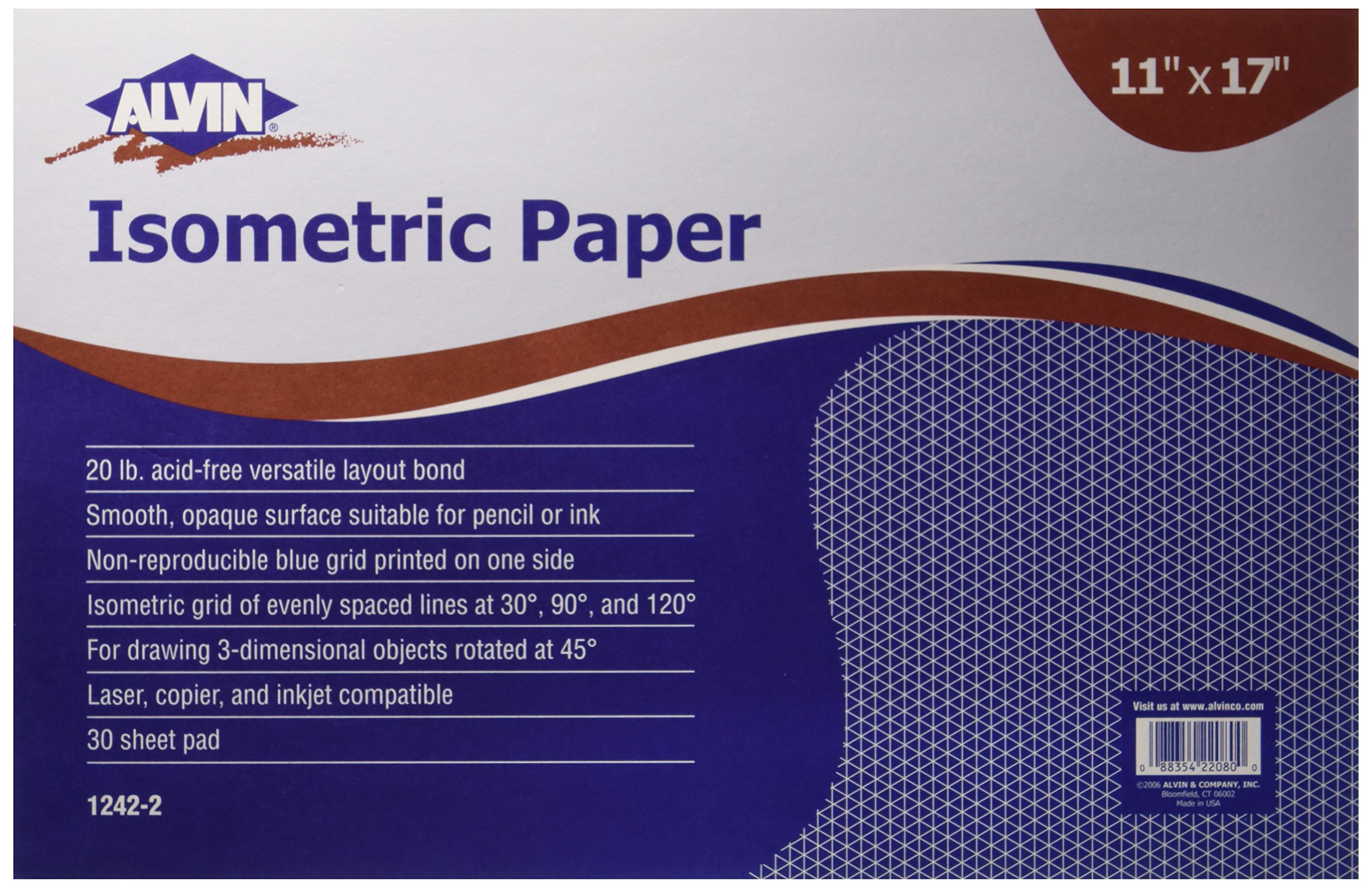 Buy Alvin, Isometric Paper Pad, Drafting and Graph Paper, Suitable for ...
