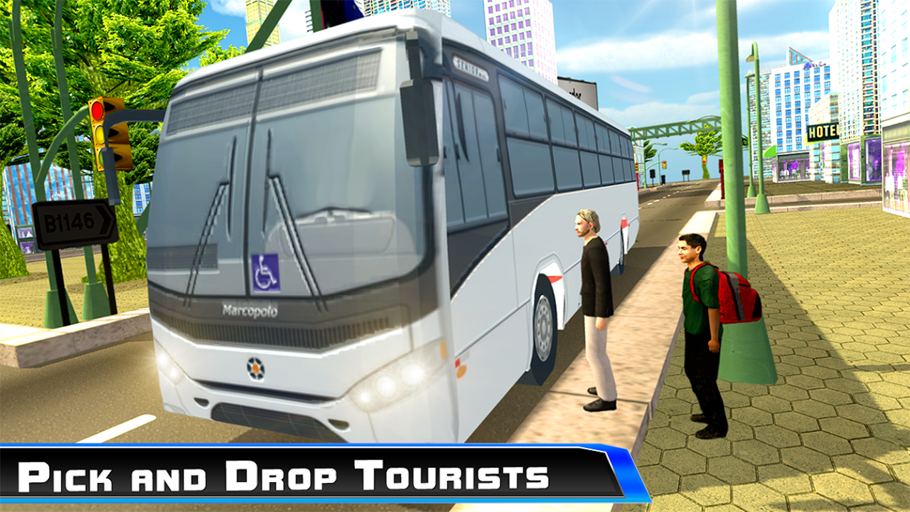 Modern City Tourist Bus Simulator 3D: Pick & Drop Passengers In Driving Parking Racing Transport ...
