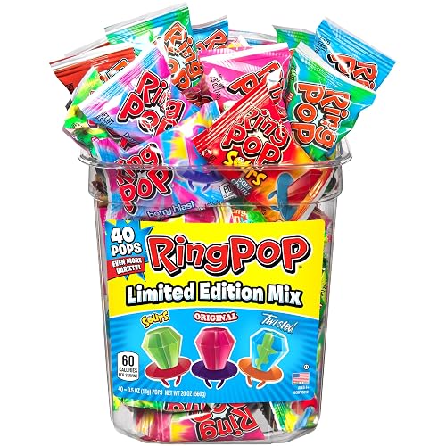 Ring Pop Hard Candy Pops, Variety Pack, 560 grams, 40 Count in Bahrain ...