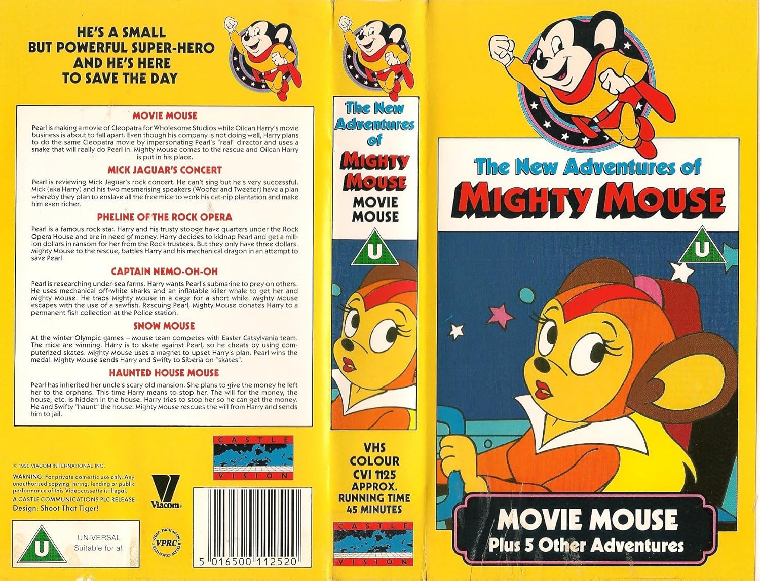 The New adventures of Mighty Mouse - Movie Mouse: Amazon.co.uk: Video