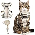Amazon.com : ALUZAEMO Cat Harness and Leash Escape Proof - Plaid ...