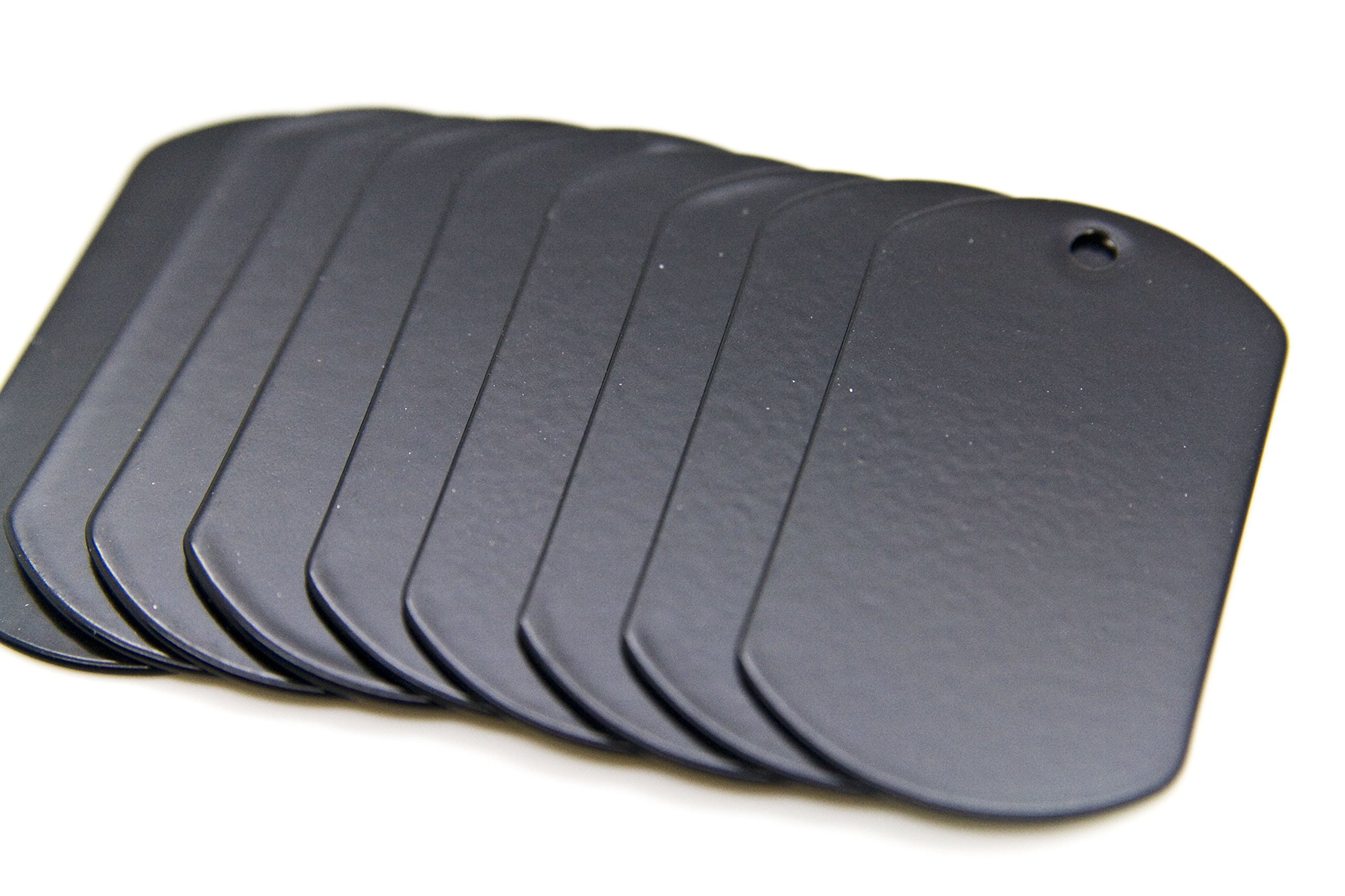 100 Pcs Black Color Stainless Steel Military Spec Dog Tags on Galleon ...
