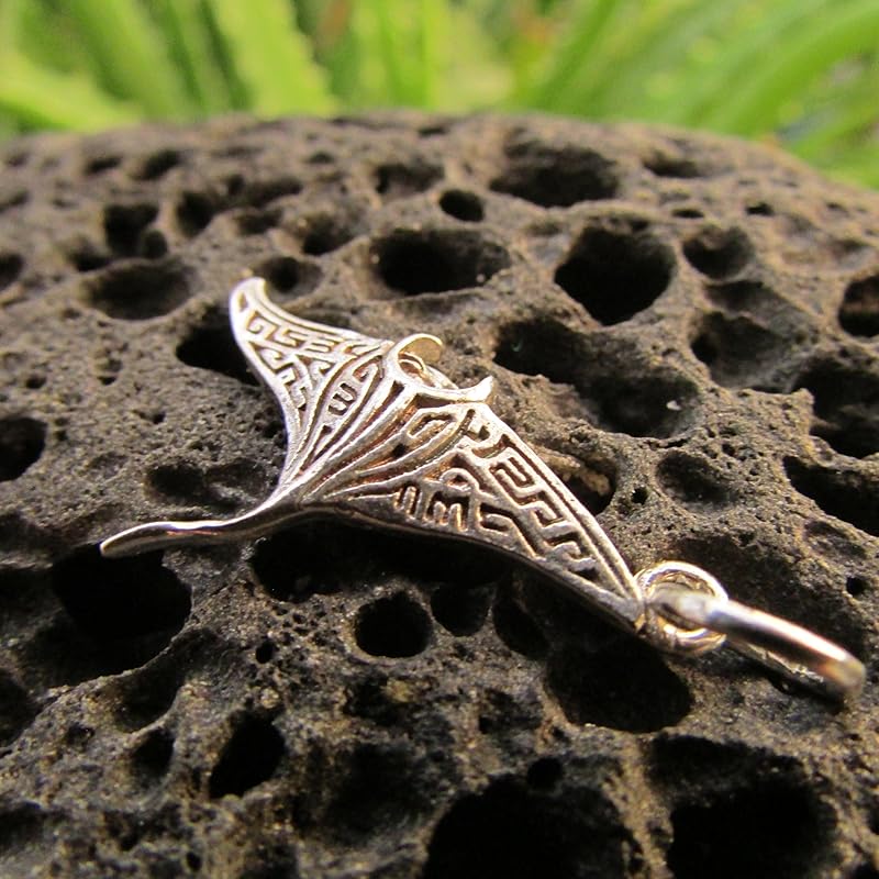 Amazon.com: Manta Ray Necklace Pendant Mini | Sterling Silver | Ocean ...