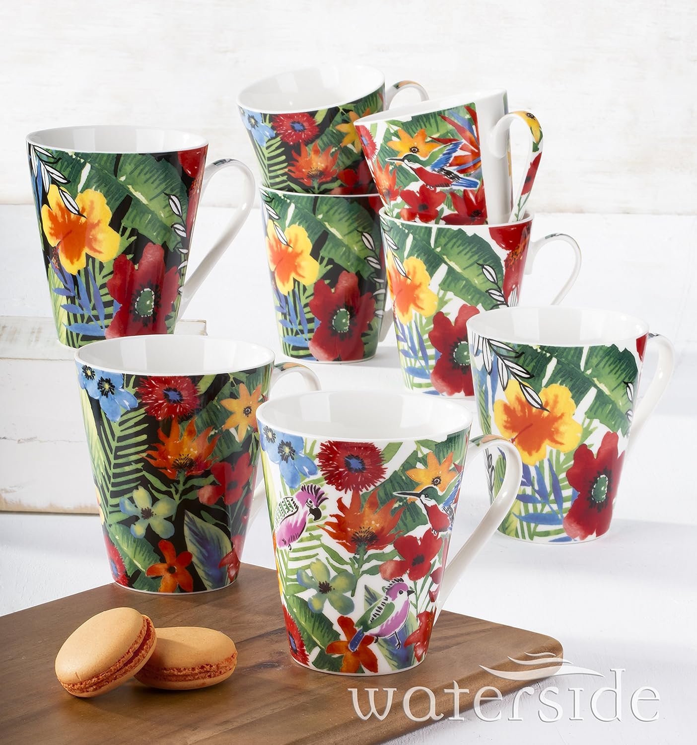 8 pièces Tropical Mug Ensemble: Amazon.fr: Cuisine & Maison