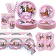 Amazon.com: Obussgar Pink Horse Party Decorations, Cartoon Horse Theme ...