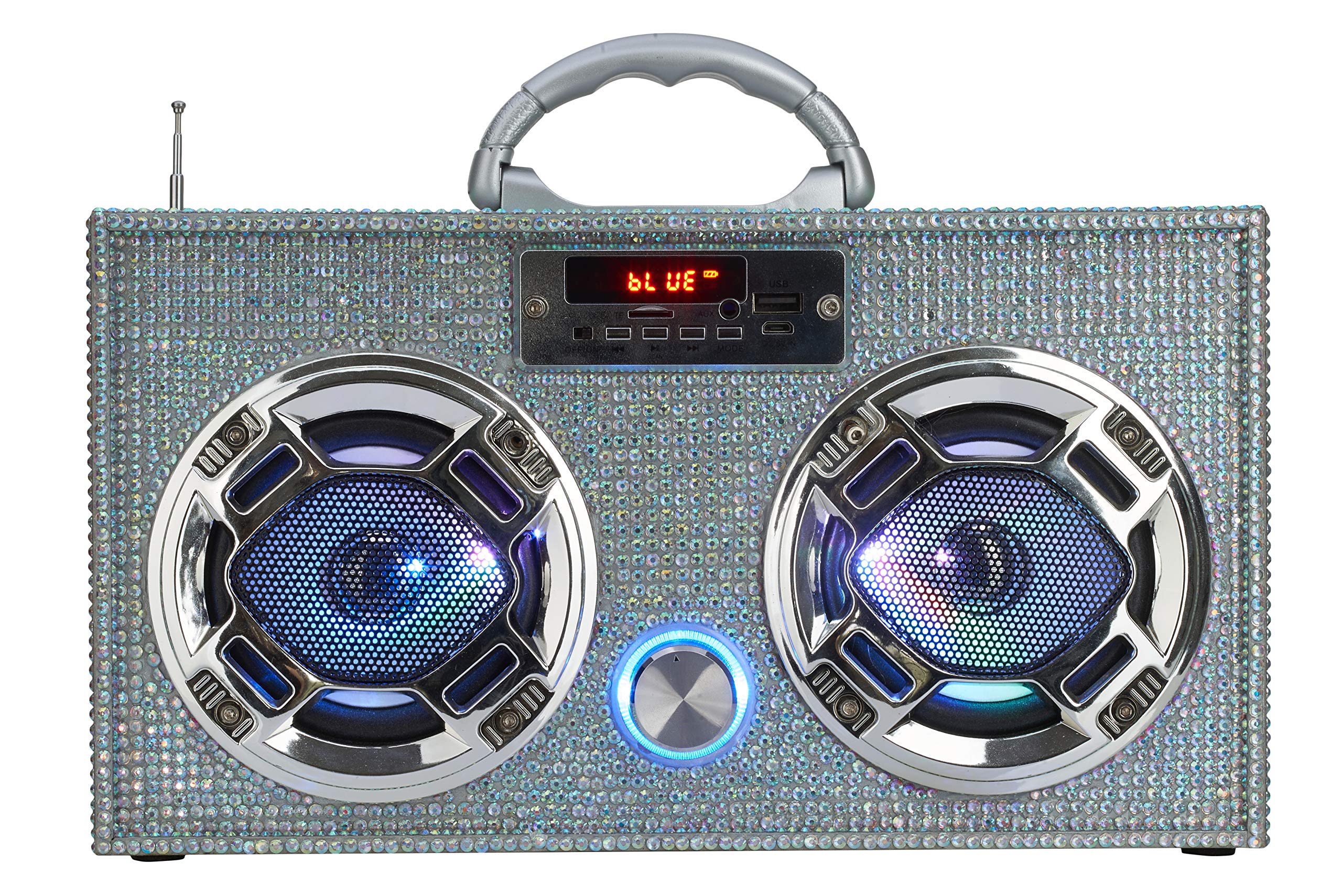 Mua Mini Boombox with LED Speakers – Retro Bluetooth Speaker w/Enhanced ...