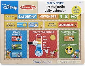 Melissa & Doug Disney Mickey Mouse My Magnetic Daily Calendar, Learning ...