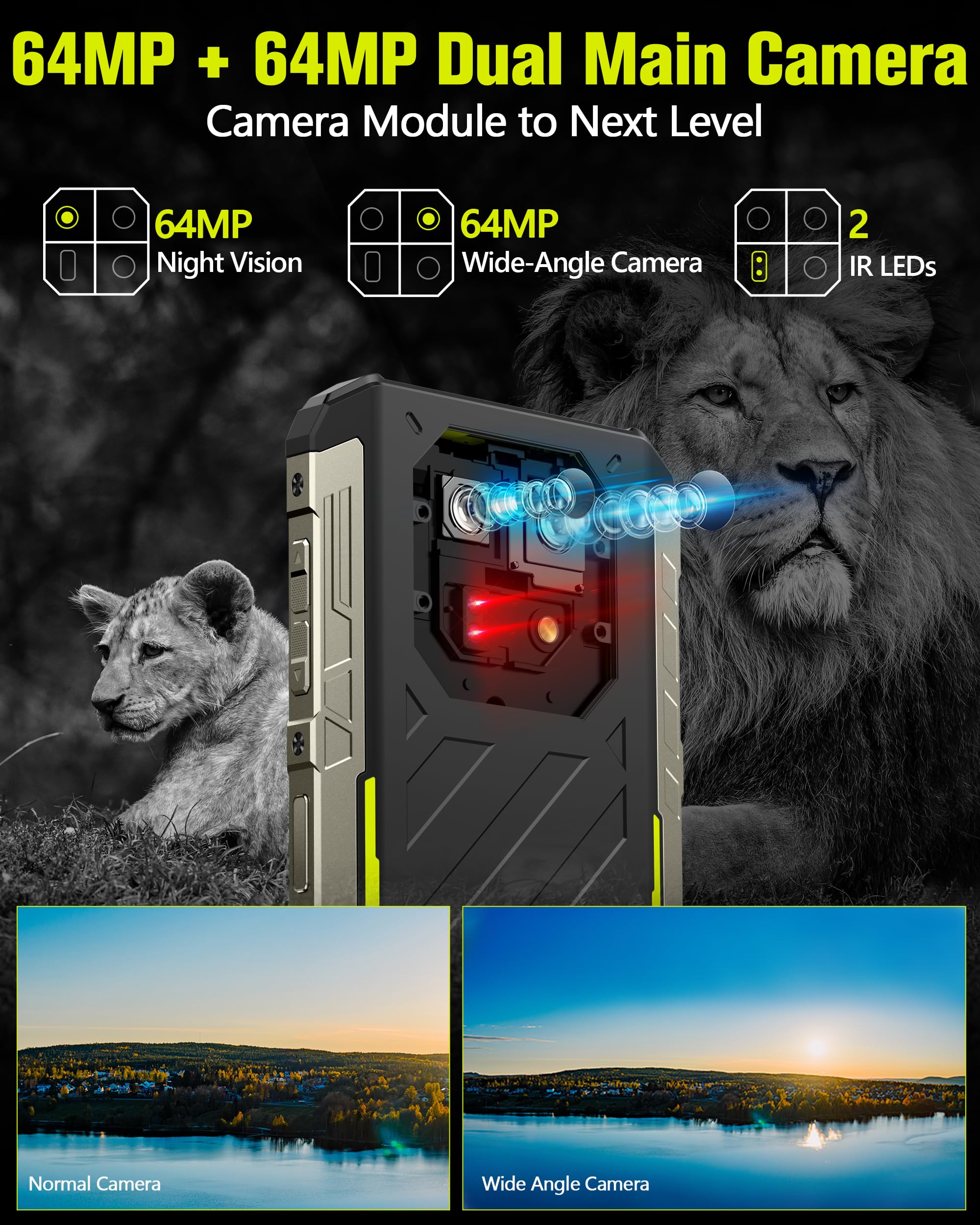 Mua Armor 22 Rugged Cell Phones, 16+128GB, 64MP+64MP Dual Cameras ...