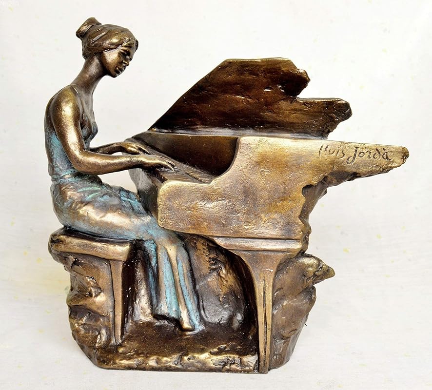 Sculpture statue, pianiste assise à son instrument: Amazon.fr: Handmade
